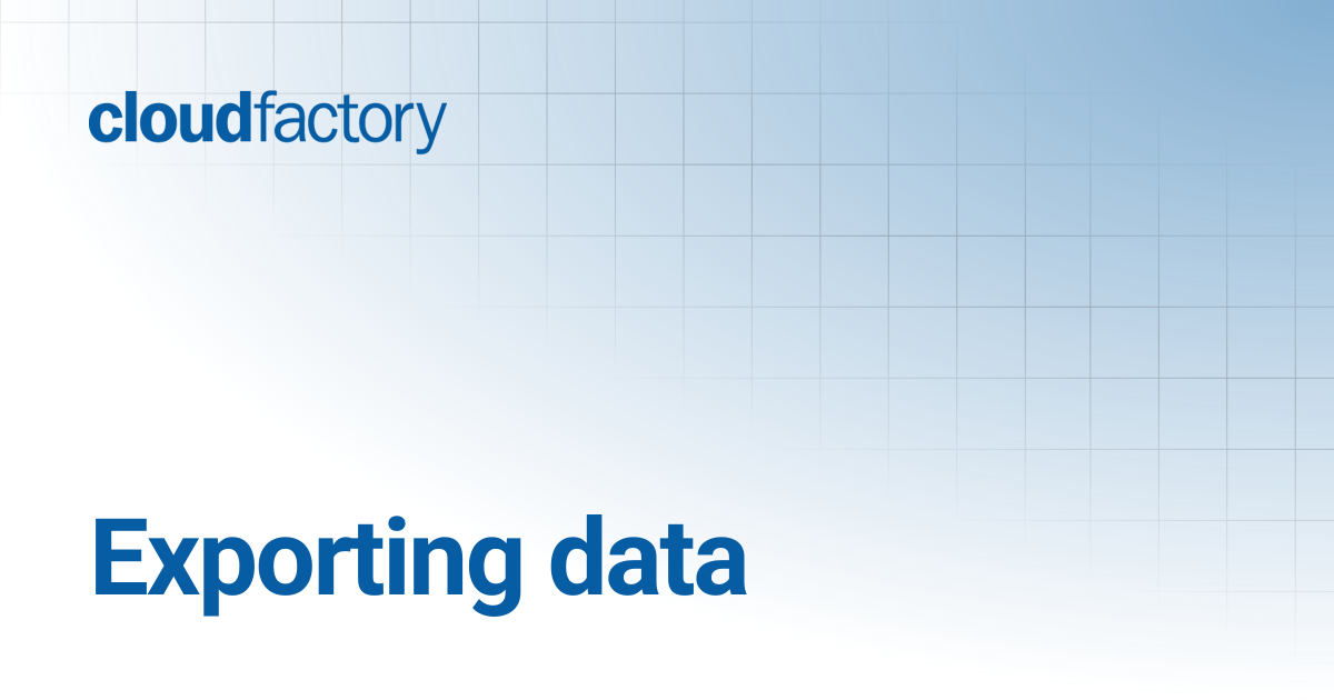 Exporting data | AI Data Platform Docs